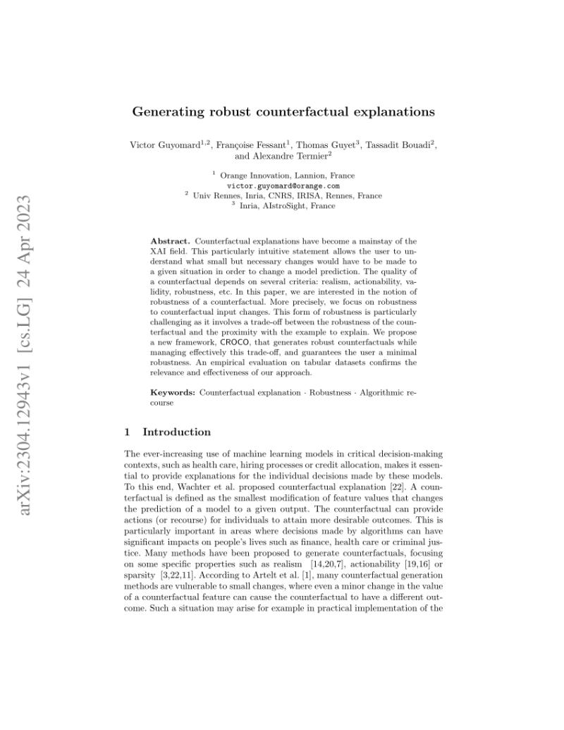 Françoise Fessant on LinkedIn: (PDF) Generating robust counterfactual ... Françoise Fessant on LinkedIn: (PDF) Generating robust counterfactual ...