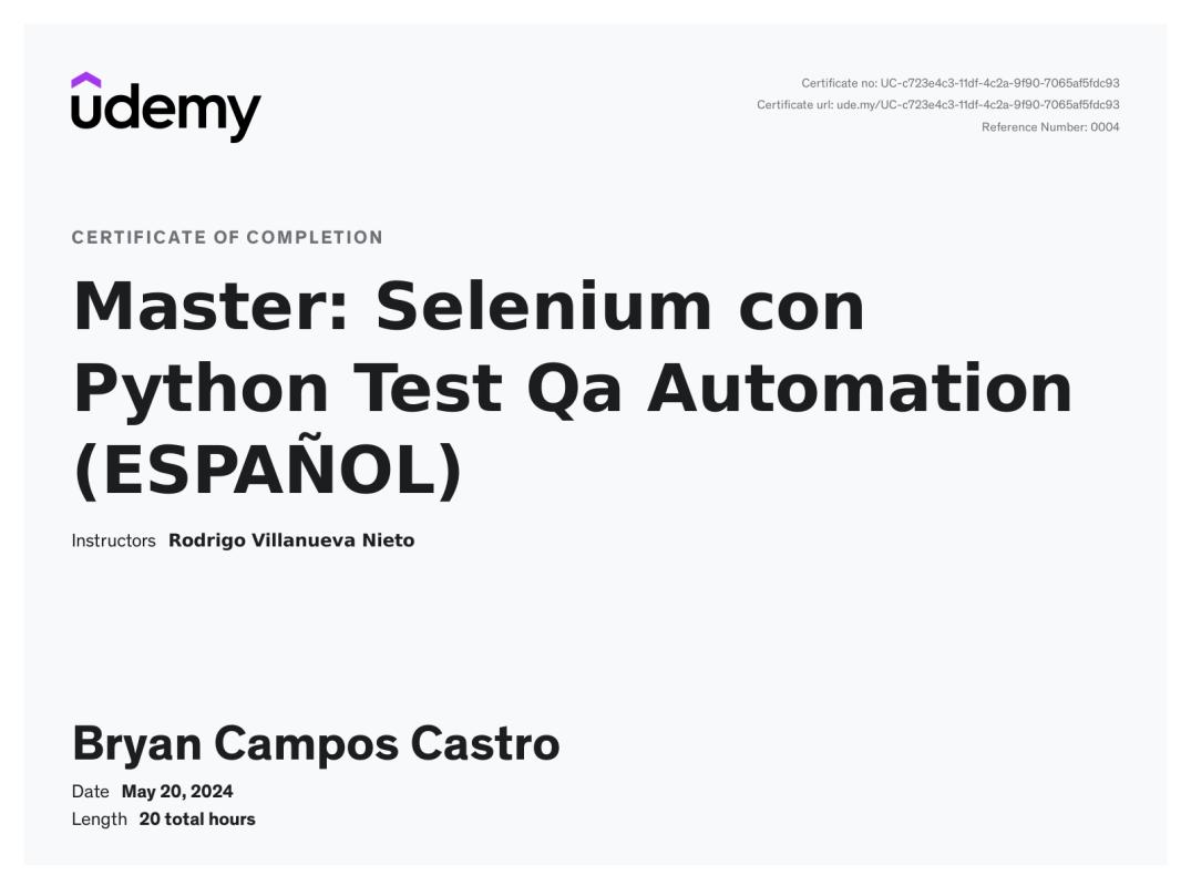 Bryan Campos Castro on LinkedIn: #selenium #python #qaautomation # ... Bryan Campos Castro on LinkedIn: #selenium #python #qaautomation # ...