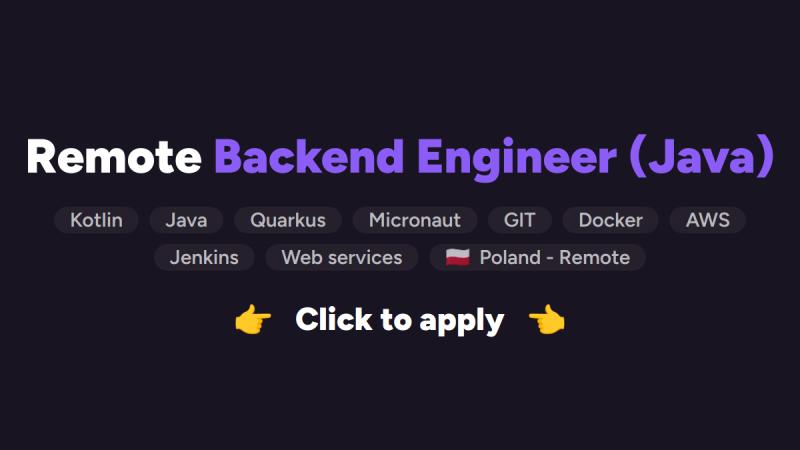 RemoteYeah on LinkedIn: Remote Backend Engineer (Java) RemoteYeah on LinkedIn: Remote Backend Engineer (Java)