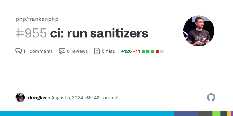 Kévin Dunglas on LinkedIn: ci: run sanitizers by dunglas · Pull Request ... Kévin Dunglas on LinkedIn: ci: run sanitizers by dunglas · Pull Request ...