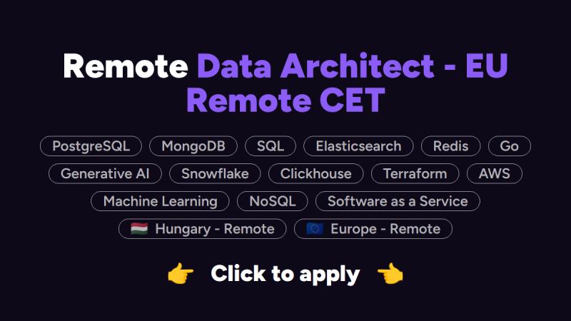 RemoteYeah on LinkedIn: Remote Data Architect - EU Remote CET RemoteYeah on LinkedIn: Remote Data Architect - EU Remote CET