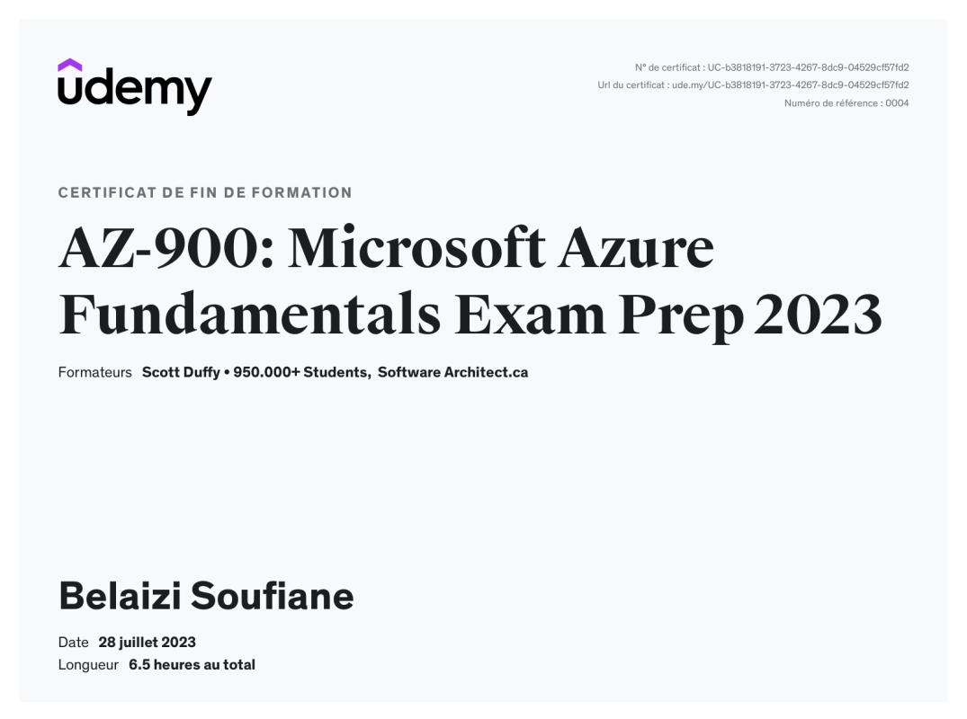 Soufiane BELAIZI on LinkedIn: Udemy Course Completion Certificate Soufiane BELAIZI on LinkedIn: Udemy Course Completion Certificate