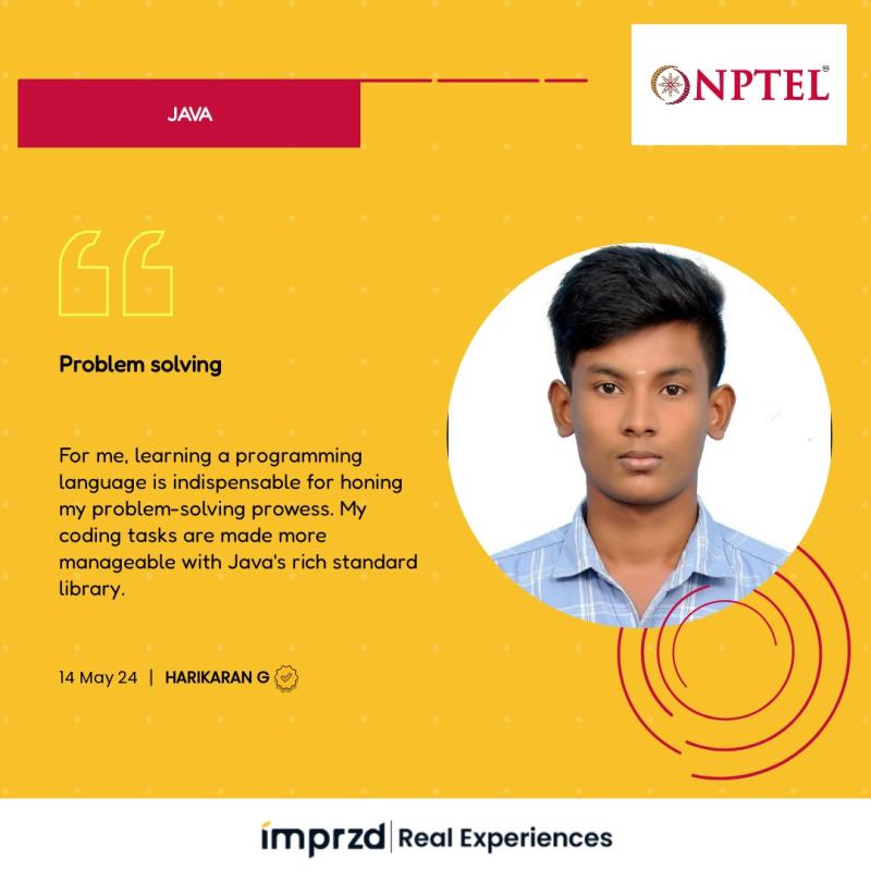 HARIKARAN G on LinkedIn: NPTEL HARIKARAN G on LinkedIn: NPTEL