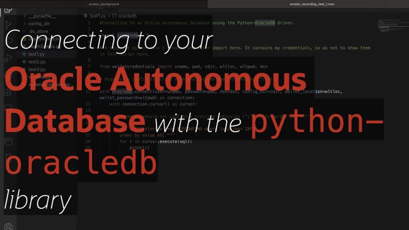 Chris Hoina on LinkedIn: Connecting to your Oracle database in Python ... Chris Hoina on LinkedIn: Connecting to your Oracle database in Python ...