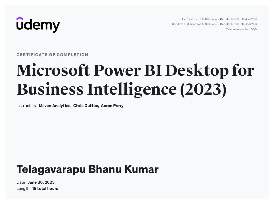 BHANU KUMAR T on LinkedIn: Udemy Course Completion Certificate BHANU KUMAR T on LinkedIn: Udemy Course Completion Certificate