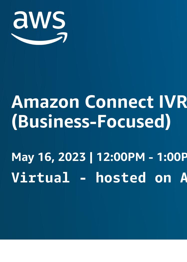 Shefali Dua (She/Her) on LinkedIn: Amazon Connect IVR and ... Shefali Dua (She/Her) on LinkedIn: Amazon Connect IVR and ...