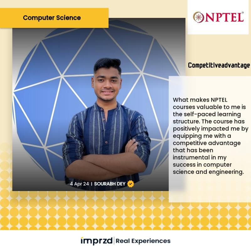 Sourabh Dey on LinkedIn: NPTEL Sourabh Dey on LinkedIn: NPTEL