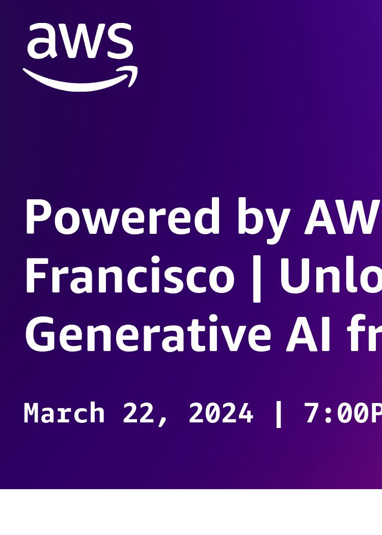 Manish Punjabi on LinkedIn: Powered by AWS Roadshow: San Francisco ... Manish Punjabi on LinkedIn: Powered by AWS Roadshow: San Francisco ...
