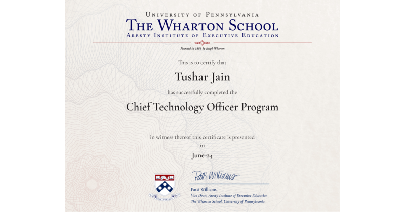 Tushar Jain on LinkedIn: Chief Technology Officer Program • Tushar Jain ... Tushar Jain on LinkedIn: Chief Technology Officer Program • Tushar Jain ...