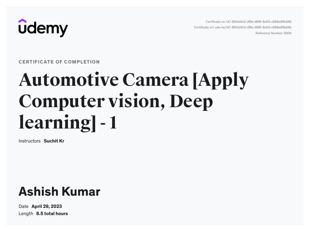 Ashish Kumar on LinkedIn: Udemy Course Completion Certificate Ashish Kumar on LinkedIn: Udemy Course Completion Certificate