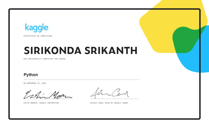 Sirikonda Srikanth on LinkedIn: SIRIKONDA SRIKANTH completed the Python ... Sirikonda Srikanth on LinkedIn: SIRIKONDA SRIKANTH completed the Python ...
