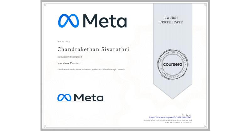 Chandrakethan Sivarathri on LinkedIn: Completion Certificate for ... Chandrakethan Sivarathri on LinkedIn: Completion Certificate for ...