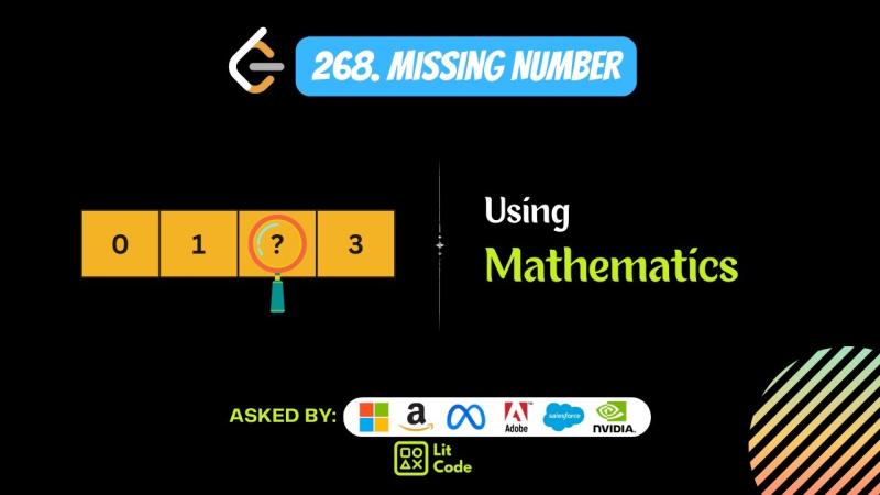 LitCode on LinkedIn: FIND Missing Number - Leetcode 268 LitCode on LinkedIn: FIND Missing Number - Leetcode 268
