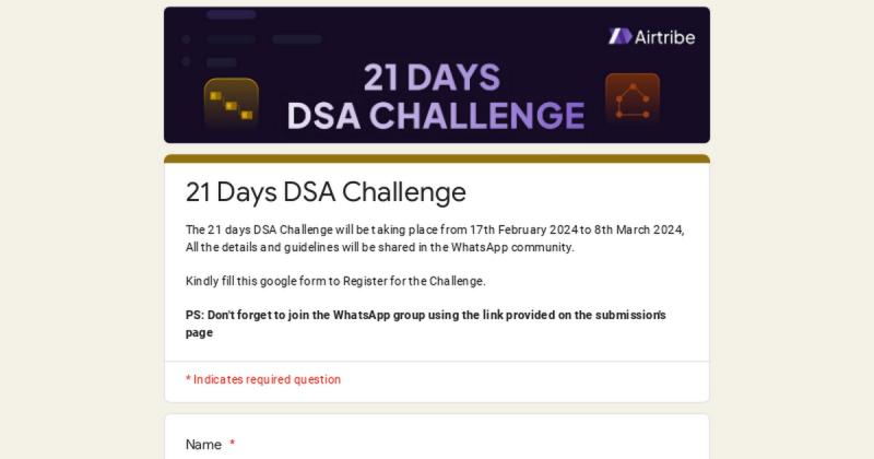 Dhaval Trivedi on LinkedIn: 21 Days DSA Challenge Dhaval Trivedi on LinkedIn: 21 Days DSA Challenge