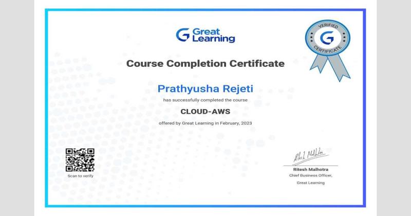 Prathyusha Rejeti on LinkedIn: PRATHYUSHA REJETI successfully completed ... Prathyusha Rejeti on LinkedIn: PRATHYUSHA REJETI successfully completed ...