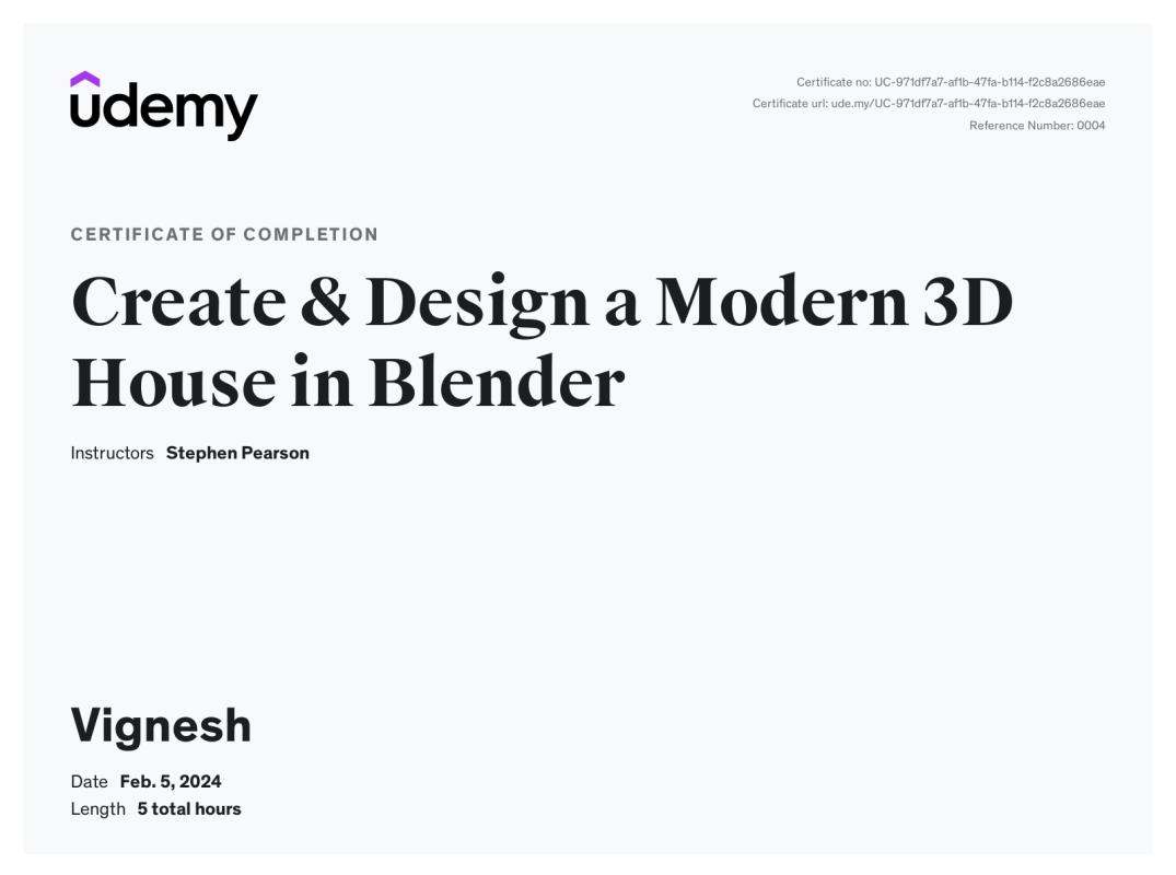 Vignesh M N on LinkedIn: Udemy Course Completion Certificate Vignesh M N on LinkedIn: Udemy Course Completion Certificate