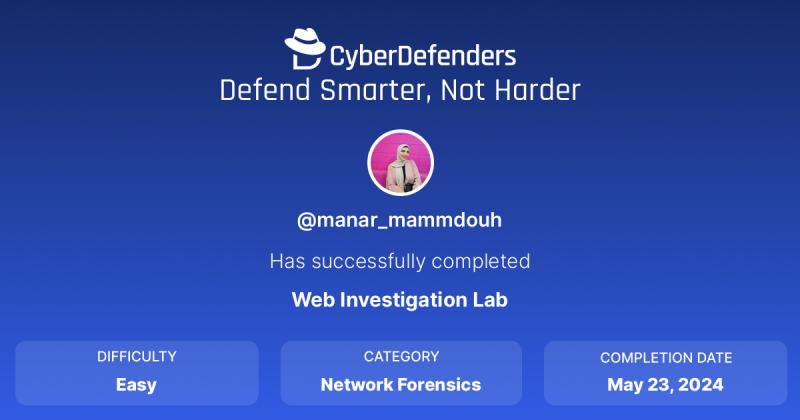 Manar Mamdouh on LinkedIn: Web Investigation blue team lab. Manar Mamdouh on LinkedIn: Web Investigation blue team lab.