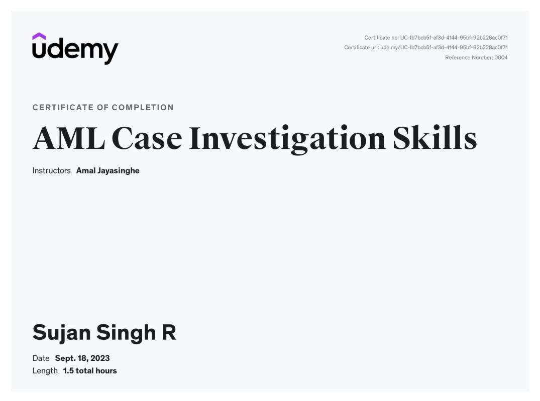 Sujan Singh on LinkedIn: Udemy Course Completion Certificate Sujan Singh on LinkedIn: Udemy Course Completion Certificate