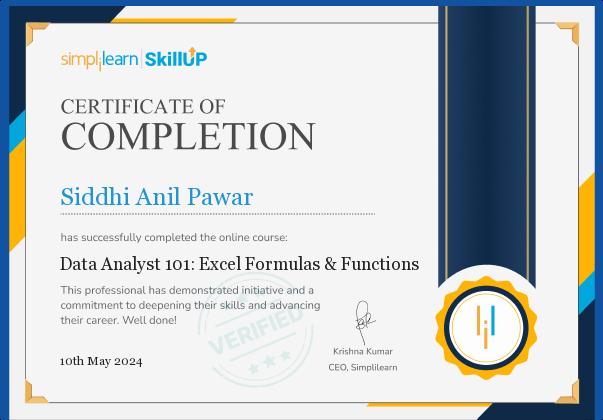 Siddhi P. on LinkedIn: Siddhi Anil Pawar has successfully completed the ... Siddhi P. on LinkedIn: Siddhi Anil Pawar has successfully completed the ...