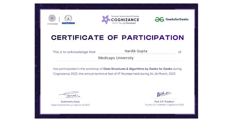 Hardik Gupta on LinkedIn: Hardik Gupta | Certificate of Workshop on ... Hardik Gupta on LinkedIn: Hardik Gupta | Certificate of Workshop on ...