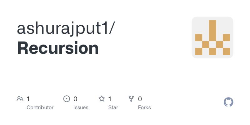 Ashutosh Chauhan on LinkedIn: GitHub - ashurajput1/Recursion Ashutosh Chauhan on LinkedIn: GitHub - ashurajput1/Recursion