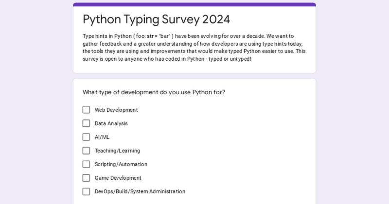 Aaron Pollack on LinkedIn: Python Typing Survey 2024 Aaron Pollack on LinkedIn: Python Typing Survey 2024