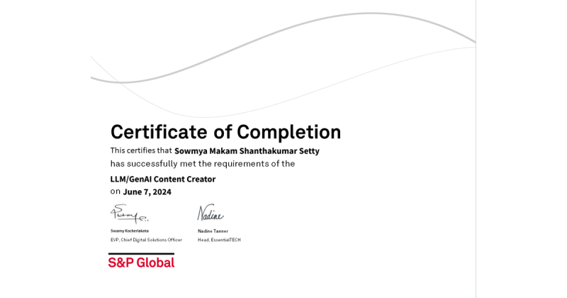 Sowmya Makam S on LinkedIn: LLM/GenAI Content Creator • Sowmya Makam ... Sowmya Makam S on LinkedIn: LLM/GenAI Content Creator • Sowmya Makam ...
