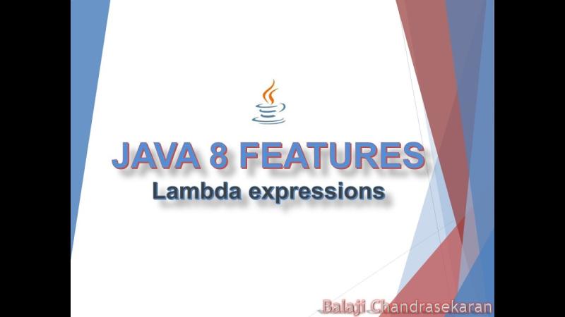 Balaji Chandrasekaran on LinkedIn: Lambda expression Tutorial - Java 8 ... Balaji Chandrasekaran on LinkedIn: Lambda expression Tutorial - Java 8 ...