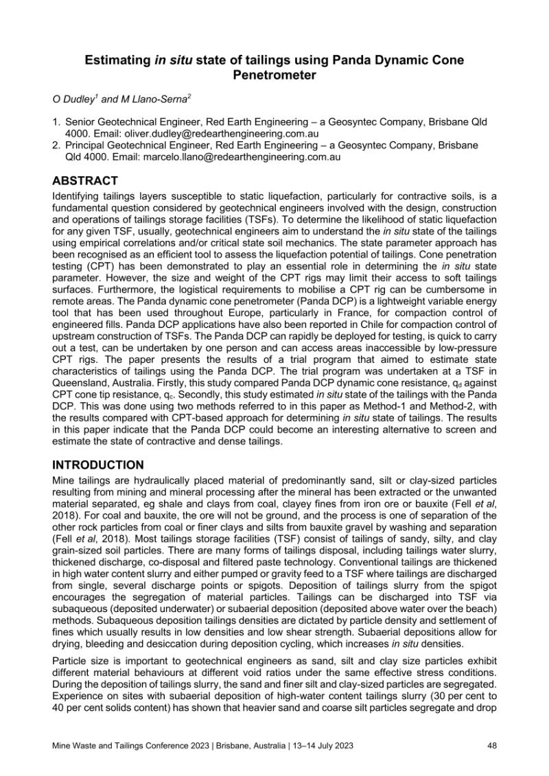 Marcelo Llano on LinkedIn: (PDF) Estimating in situ state of tailings ... Marcelo Llano on LinkedIn: (PDF) Estimating in situ state of tailings ...