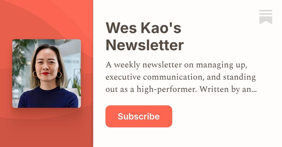 Brianna Humphreville on LinkedIn: Wes Kao's Newsletter | Substack Brianna Humphreville on LinkedIn: Wes Kao's Newsletter | Substack