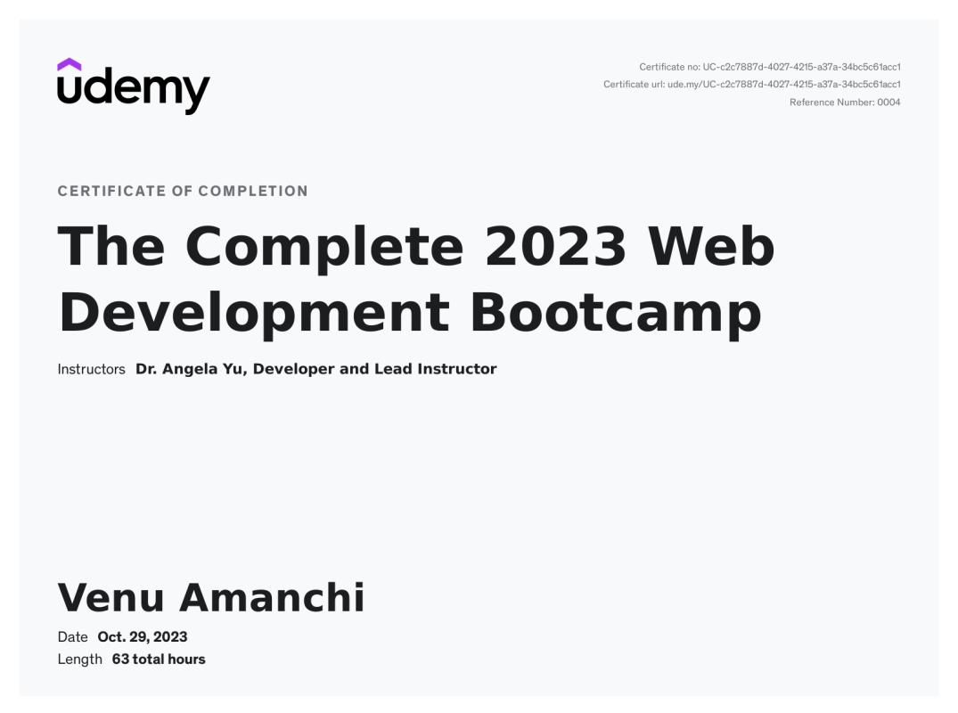 Pooja Amanchi. on LinkedIn: Udemy Course Completion Certificate Pooja Amanchi. on LinkedIn: Udemy Course Completion Certificate