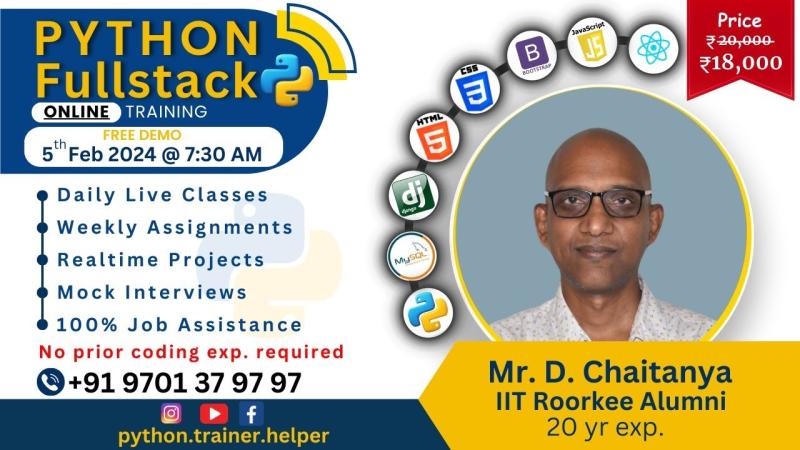 Chaitanya Dachuri on LinkedIn: Python Fullstack Training for my next ... Chaitanya Dachuri on LinkedIn: Python Fullstack Training for my next ...