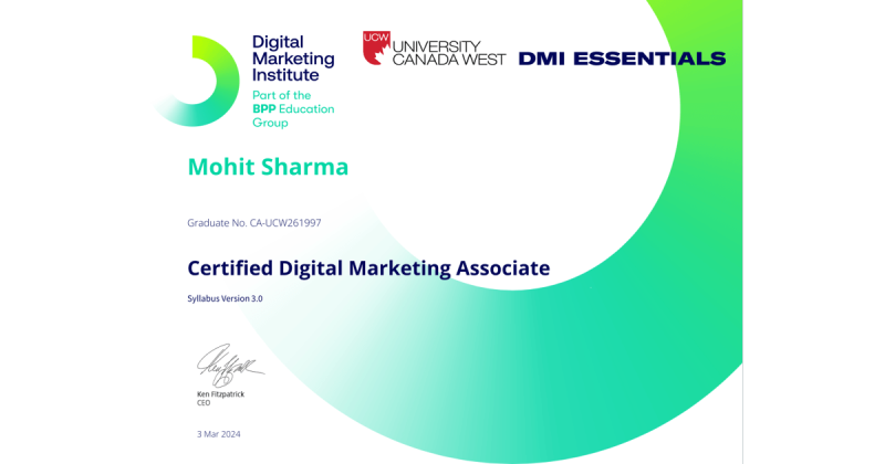 Mohit Sharma on LinkedIn: Certified Digital Marketing Associate • Mohit ... Mohit Sharma on LinkedIn: Certified Digital Marketing Associate • Mohit ...