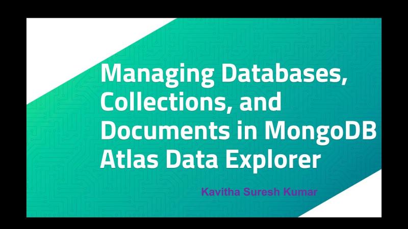 Kavitha Suresh Kumar on LinkedIn: Managing Databases, Collections, and ... Kavitha Suresh Kumar on LinkedIn: Managing Databases, Collections, and ...