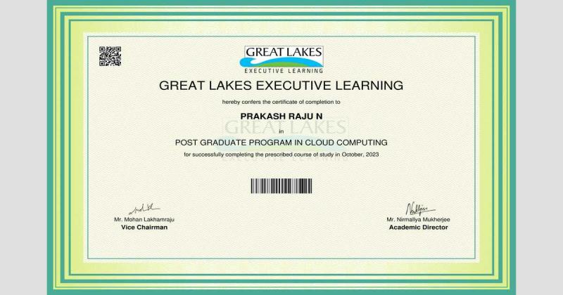 Prakash Raju on LinkedIn: PRAKASH RAJU N successfully completed PGP-CC ... Prakash Raju on LinkedIn: PRAKASH RAJU N successfully completed PGP-CC ...