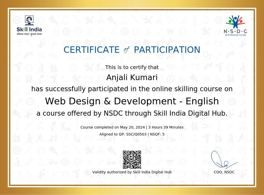 Anjali Kumari on LinkedIn: #webdevelopment #skillindia #nsdc # ... Anjali Kumari on LinkedIn: #webdevelopment #skillindia #nsdc # ...