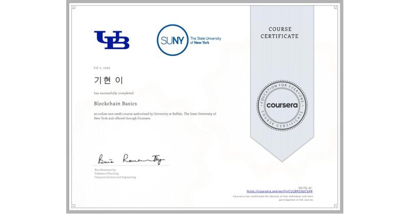 ki hyun lee on LinkedIn: Completion Certificate for Blockchain Basics ki hyun lee on LinkedIn: Completion Certificate for Blockchain Basics