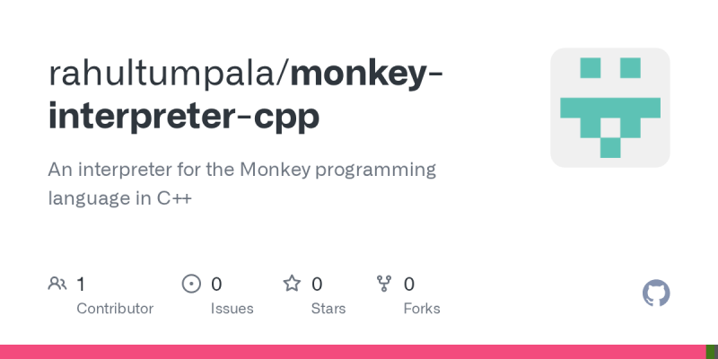 Rahul Tumpala on LinkedIn: GitHub - rahultumpala/monkey-interpreter-cpp ... Rahul Tumpala on LinkedIn: GitHub - rahultumpala/monkey-interpreter-cpp ...
