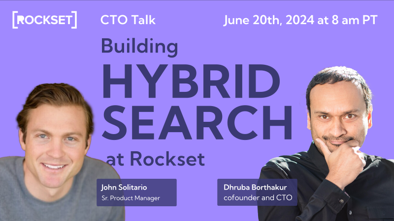Jason Kinnebrew on LinkedIn: Building Hybrid Search with Rockset Jason Kinnebrew on LinkedIn: Building Hybrid Search with Rockset