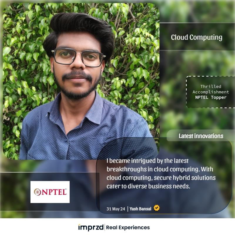 Yash Bansal on LinkedIn: NPTEL Yash Bansal on LinkedIn: NPTEL