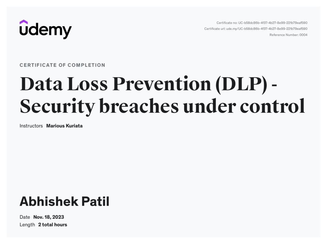 Abhishek Patil on LinkedIn: Udemy Course Completion Certificate Abhishek Patil on LinkedIn: Udemy Course Completion Certificate