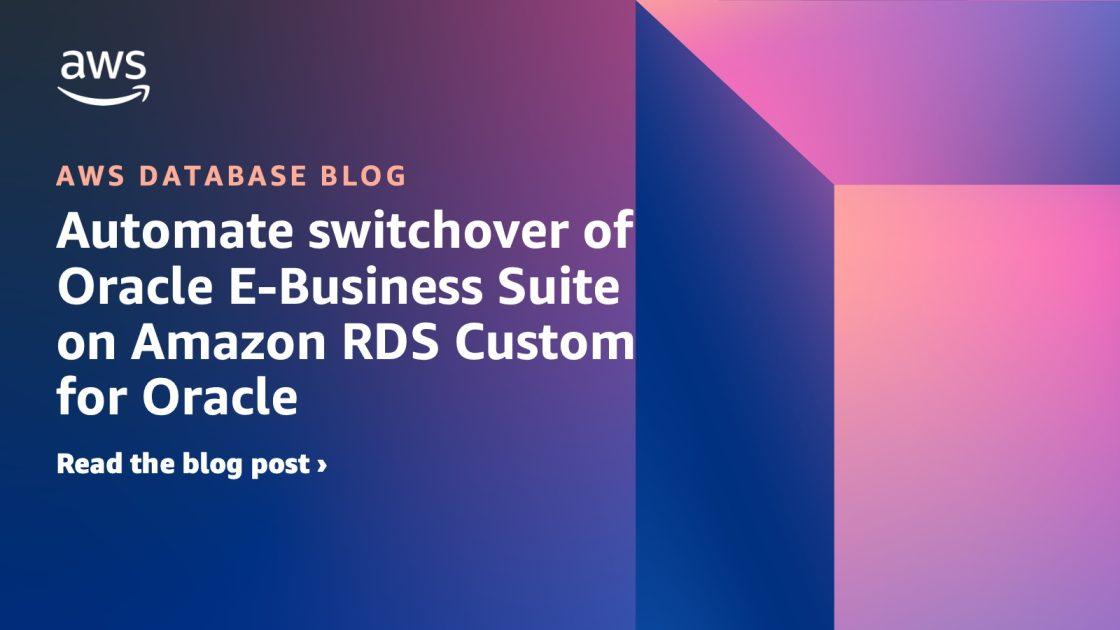 Saurabh Verma on LinkedIn: Automate switchover of Oracle E-Business ... Saurabh Verma on LinkedIn: Automate switchover of Oracle E-Business ...