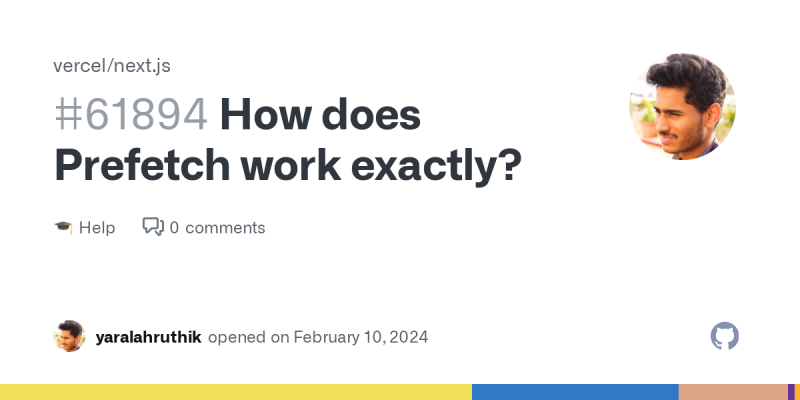 Hruthik Reddy on LinkedIn: How does Prefetch work exactly? · vercel ... Hruthik Reddy on LinkedIn: How does Prefetch work exactly? · vercel ...