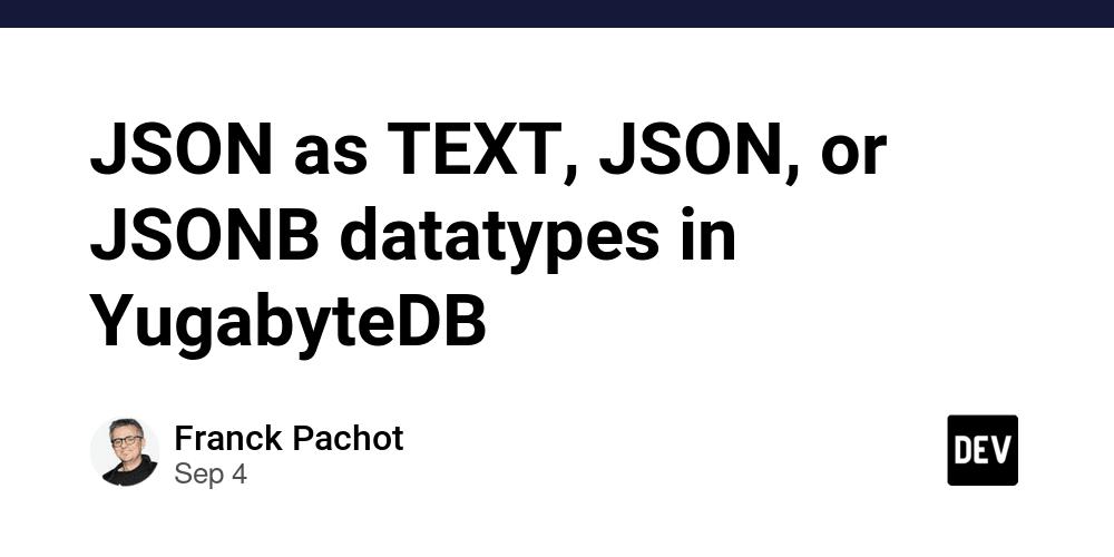 Fabrízio de Royes Mello on LinkedIn: JSON as TEXT, JSON, or JSONB ... Fabrízio de Royes Mello on LinkedIn: JSON as TEXT, JSON, or JSONB ...