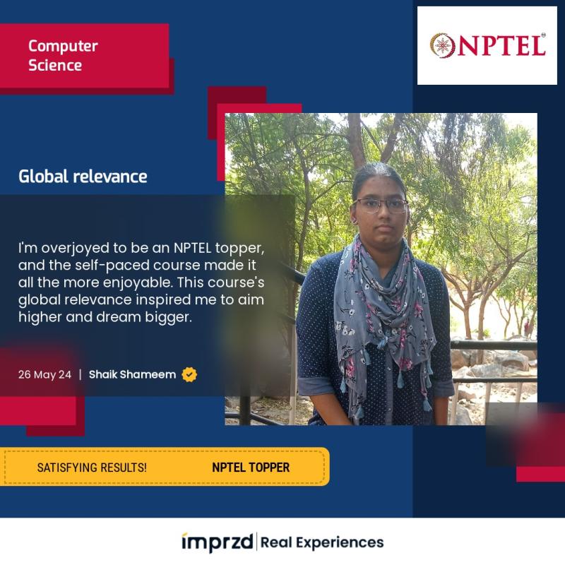 Shaik Shameem on LinkedIn: NPTEL Shaik Shameem on LinkedIn: NPTEL