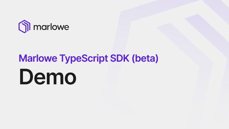 Nicholas Stanford on LinkedIn: Marlowe TypeScript SDK demo (beta) Nicholas Stanford on LinkedIn: Marlowe TypeScript SDK demo (beta)