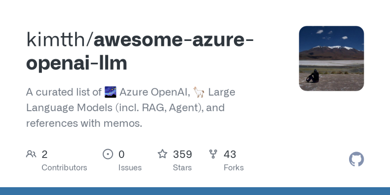LinkedIn Taeho Kim 페이지: GitHub - kimtth/azure-openai-llm-vector ... LinkedIn Taeho Kim 페이지: GitHub - kimtth/azure-openai-llm-vector ...