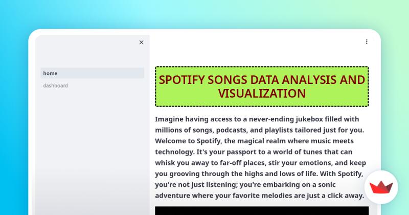 How to create a Spotify analysis dashboard using Python and Spotipy ... How to create a Spotify analysis dashboard using Python and Spotipy ...