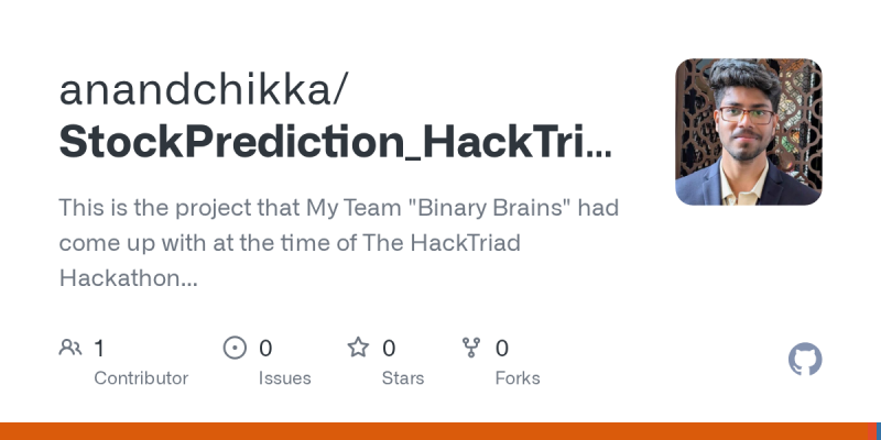Nikhil Anand on LinkedIn: GitHub - anandchikka/StockPrediction ... Nikhil Anand on LinkedIn: GitHub - anandchikka/StockPrediction ...