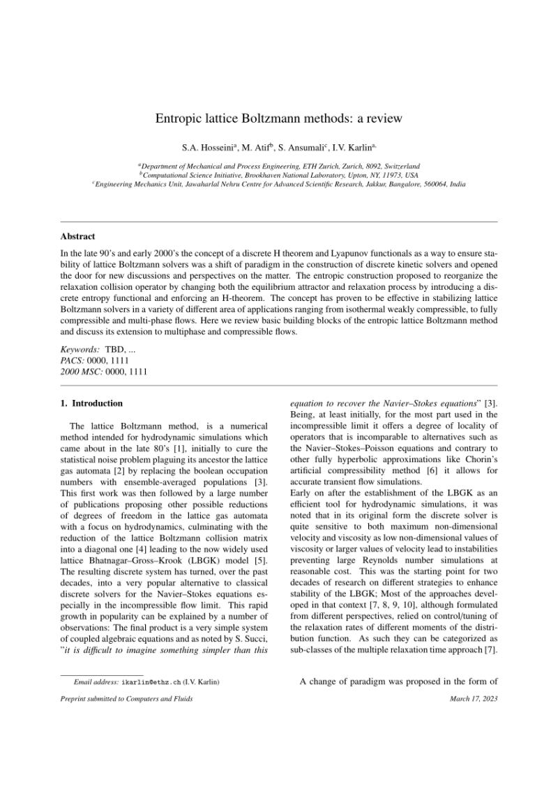 SankhyaSutra Labs on LinkedIn: (PDF) Entropic lattice Boltzmann methods ... SankhyaSutra Labs on LinkedIn: (PDF) Entropic lattice Boltzmann methods ...